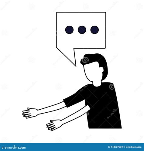 Man Speech Bubble Stock Vector Illustration Of Cartoon 144727369