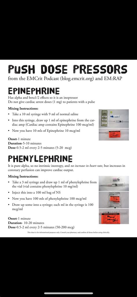 Push Dose Pressors That Can Help You In A Pinch Rems