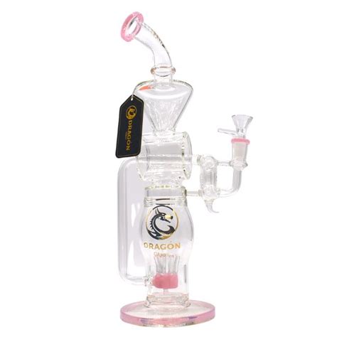Dragon Glass 16″ Upright Showerhead Recyler Water Pipe Bongsking Usa