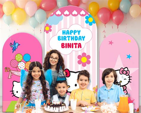 Hello Kitty Theme Arch Backdrop Birthday Party Supplies India Online