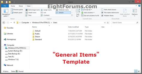 Folder Template Set Default For All Folders In Windows 8 Windows 8 Help Forums