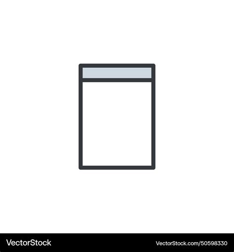 Notepad Symbol Flat Icon Document Notebook File Vector Image