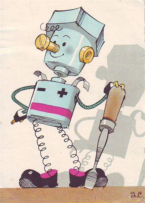 Робот из веселых картинок 41 фото