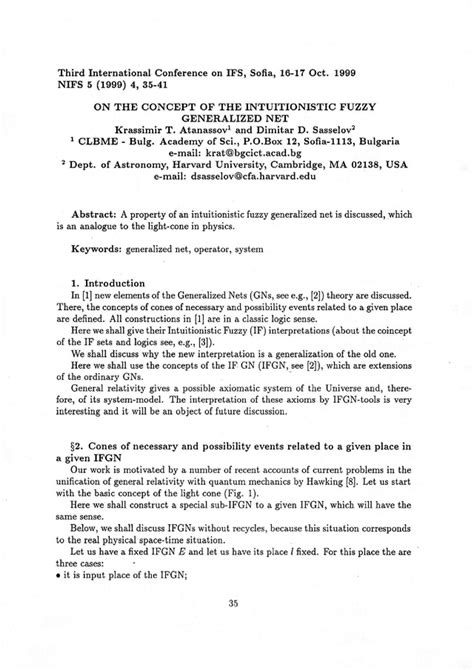 Filenifs 05 4 35 41pdf From Ifigenia The Wiki For Intuitionistic Fuzzy Sets And Generalized Nets