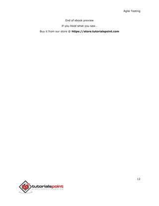 Agile Testing Tutorial PDF Free Download