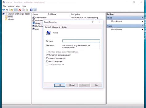 how to create a guest account on windows 10