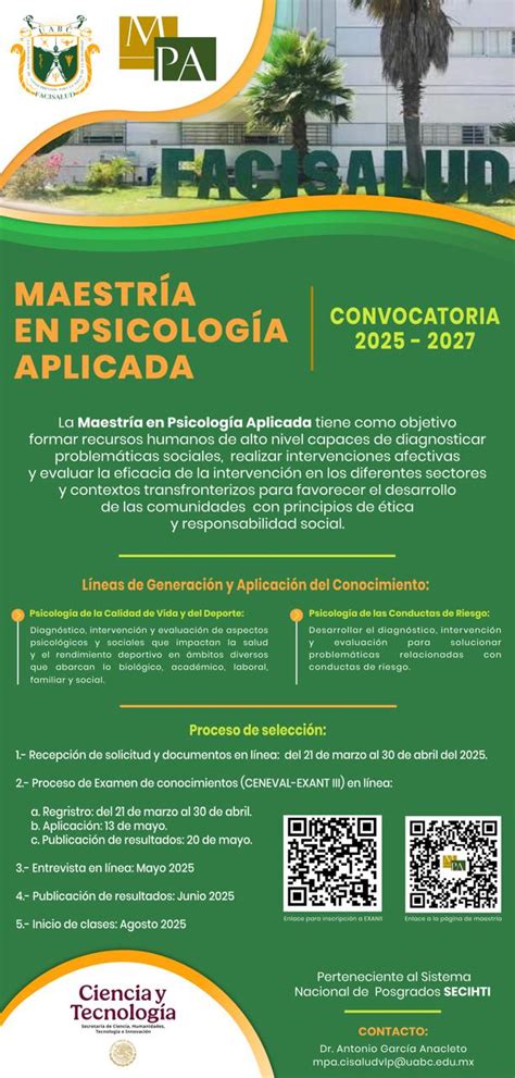 Maestría en Psicología Aplicada | QueHacer Cimarrón UABC
