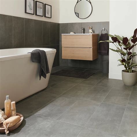 Colours Structured Grey Matt Concrete Effect Textured Porcelain Indoor