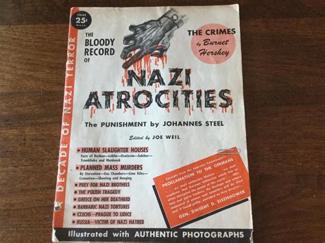Ww2 Nazi Atrocities Magazine Arco Published Ny Joe Weil 1944 Rare Lot