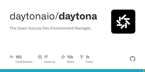 GitHub Daytonaio Daytona The Open Source Dev Environment Manager