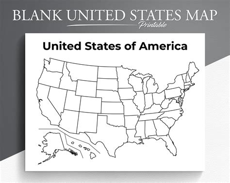 Printable Blank Usa Map
