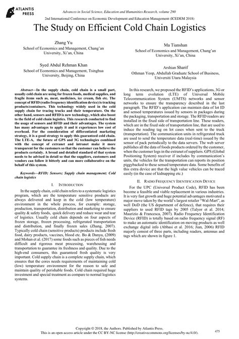 PDF The Study On Efficient Cold Chain Logistics