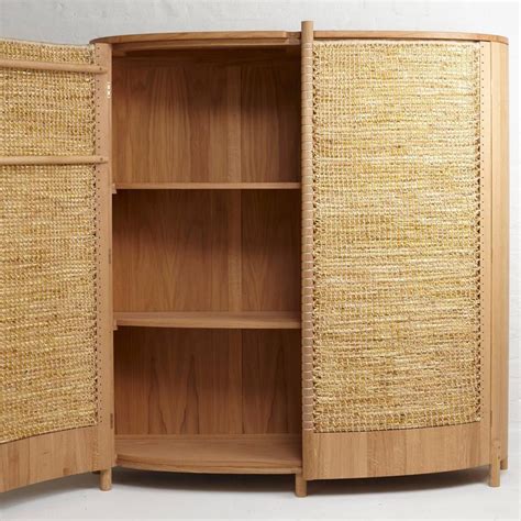 Handwoven Straw Oak Warming Cabinet By Gareth Neal And Kevin Gauld At