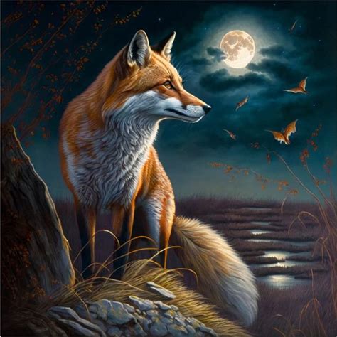 Fox In The Night Poster Zazzle Night Art Art Prints Fox Art