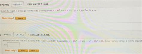 Solved Sketch The Region In The Xy Plane Defined By The Chegg
