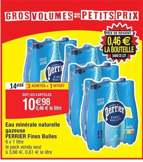 Promo Eau Minérale Naturelle Gazeuse Perrier Fines Bulles Chez Cora Icatalogue Fr