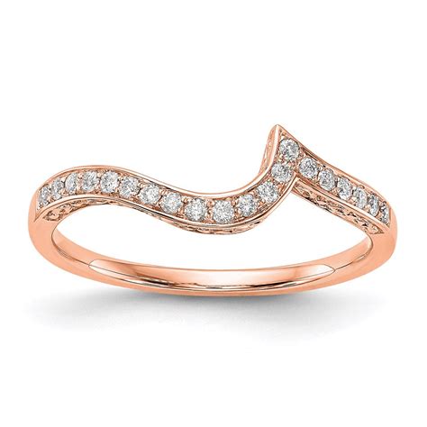 14k Rose Gold Real Diamond Wedding Band Rm2443b 016 Raa Au