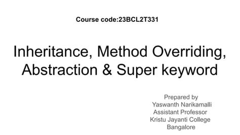 Inheritance And Interface Ppt Inheritance Ppt