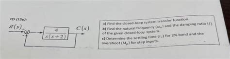 solved r s 4 s s 2 c s a find the closed loop system