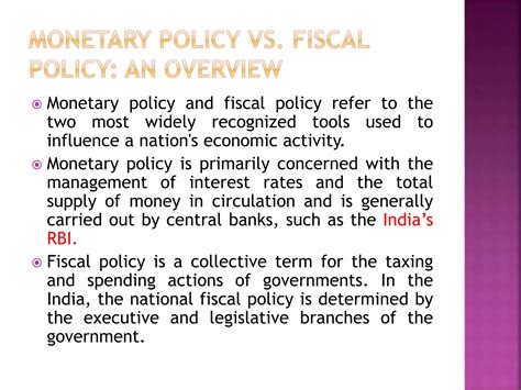 Monetary Fiscal And Income Policy Meaning And Instruments Pptx