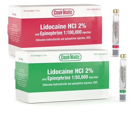 Lidocaine Hci 2 W Epi 1 100m W Epi