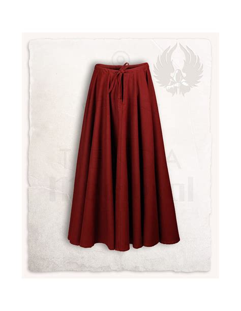 Saia Medieval De Algodão Modelo Ursula Cor Vermelha ⚔️ Loja Medieval