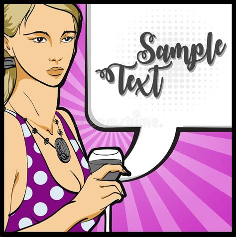 Woman Drinking Red Wine Stock Vector Illustration Of Drinking 106793123