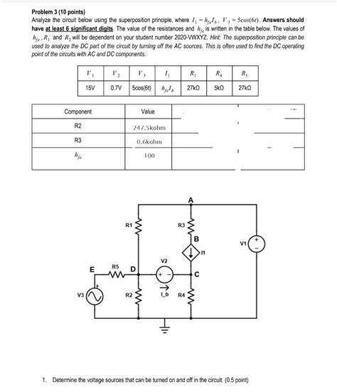 Solved Problem 3 10 Points Analyze The Circuit Below Using