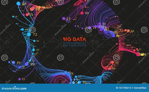 Vector Abstract Colorful Big Data Information Sorting Visualization