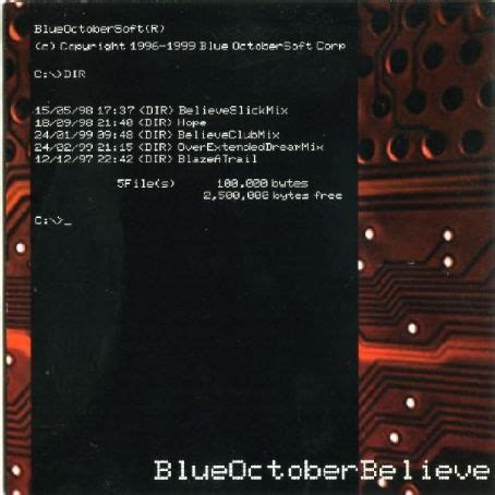 Blue October Believe Discography Track List Lyrics