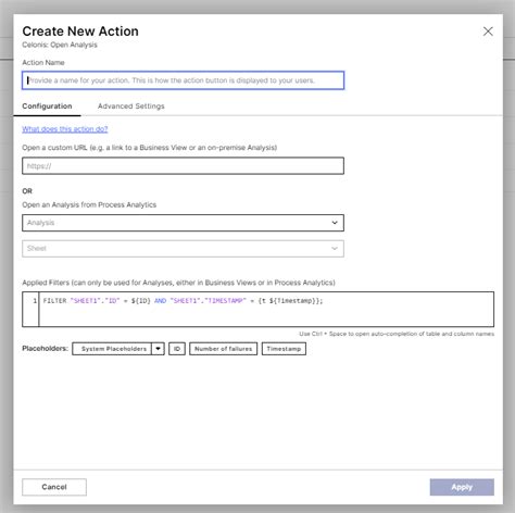 Action Celonis Open Analysis Action Celonis Open Analysis