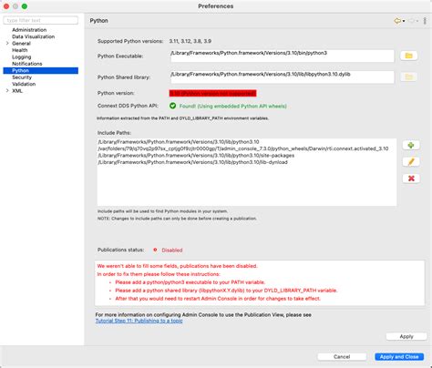 Admin Console Fails To Load Python Configuration Data Distribution Service Dds Community Rti