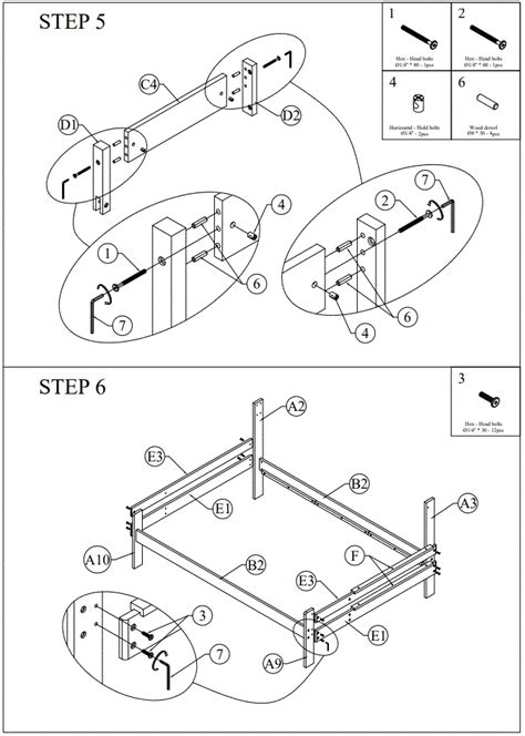 Modernluxe Wf294568 Twin Over Full Wood Bunk Bed Instruction Manual