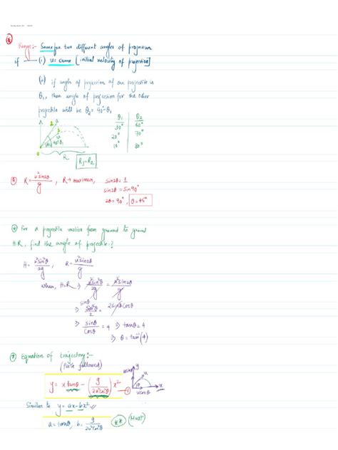 Projectile Motion And Related Question Pdf