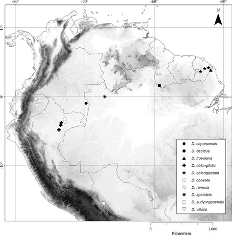 Known Distributions Of The Ten Species Of Dacryodes Described Herein Download Scientific Diagram