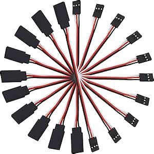 RGBZONE 10 Pcs 150mm 5 9inch RC Servo Extension Cable Male To Female JR Plug RC Remote Control