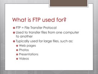 Ftp Explained PPTX Computing Technology Computing