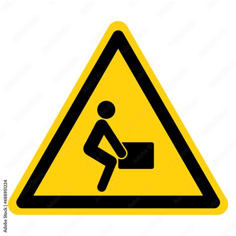 How To Lift Correctly Symbol Sign Vector Illustration Isolate On