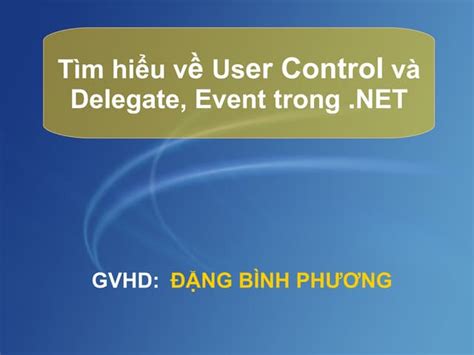 User Control Ppt
