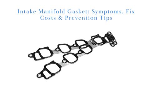 Intake Manifold Gasket Symptoms Fix Costs And Prevention Tips