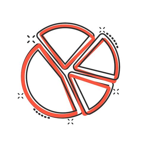 Premium Vector Chart Icon In Comic Style Diagram Cartoon Vector Illustration On White Isolated