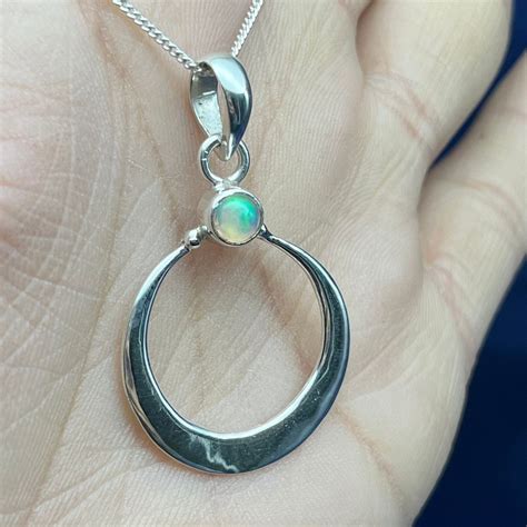 Natural Opal Silver Pendant 925 Sterling Silver Pendant Handmade