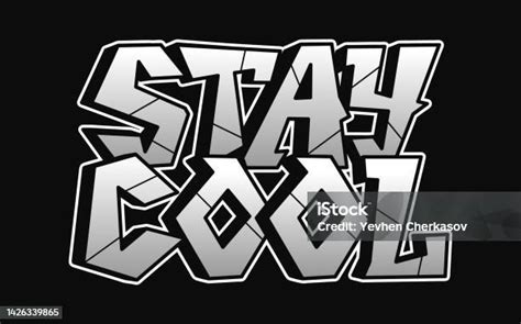 멋진 단어 낙서 스타일의 편지를 유지하십시오 벡터 손으로 그린 낙서 만화 로고 일러스트레이션 재미 멋진 숙박 멋진 편지 패션 티셔츠 포스터 개념을위한 낙서 스타일 인쇄