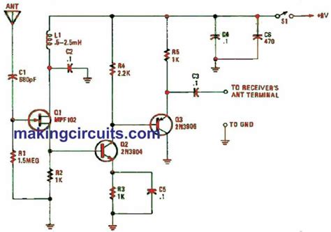 Antenna Booster Amplifier Circuits Making Easy Circuits