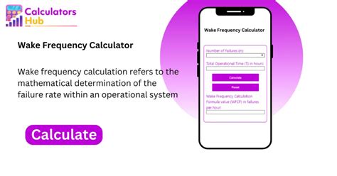 Wake Frequency Calculator Online