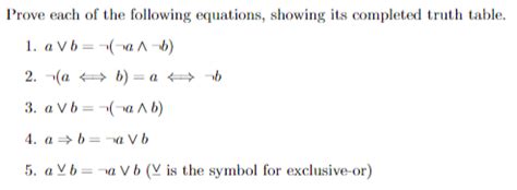 Solved Prove Each Of The Following Equations Showing Its Chegg