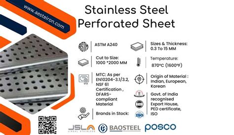 316 Stainless Steel Perforated Sheets Dimensions Stainless Steel