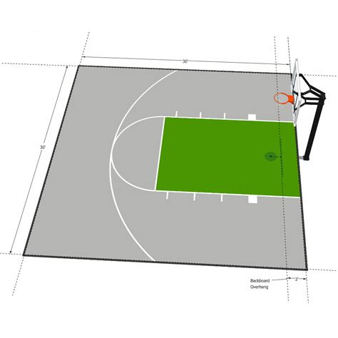 Basketball Half Court Dimensions