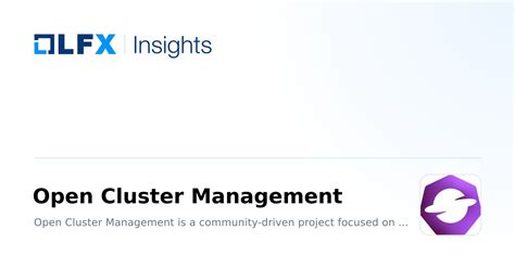 Lfx Insights Open Cluster Management Insights
