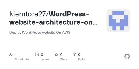 GitHub Kiemtore WordPress Website Architecture On AWS Deploy WordPress Website On AWS